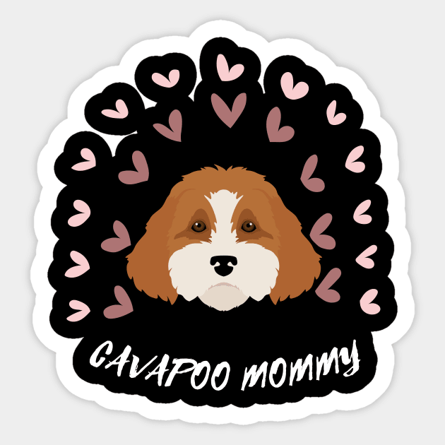 CAVAPOO MOMMY. Cute cavapoo puppy. Dog Lover - Cavapoo Mom - Sticker ...