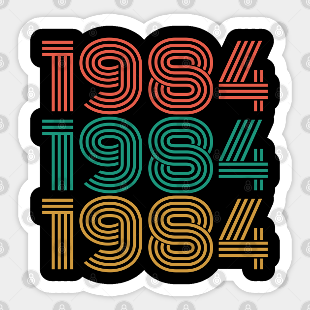 1984: Vintage 1984 - 1984 - Sticker | TeePublic