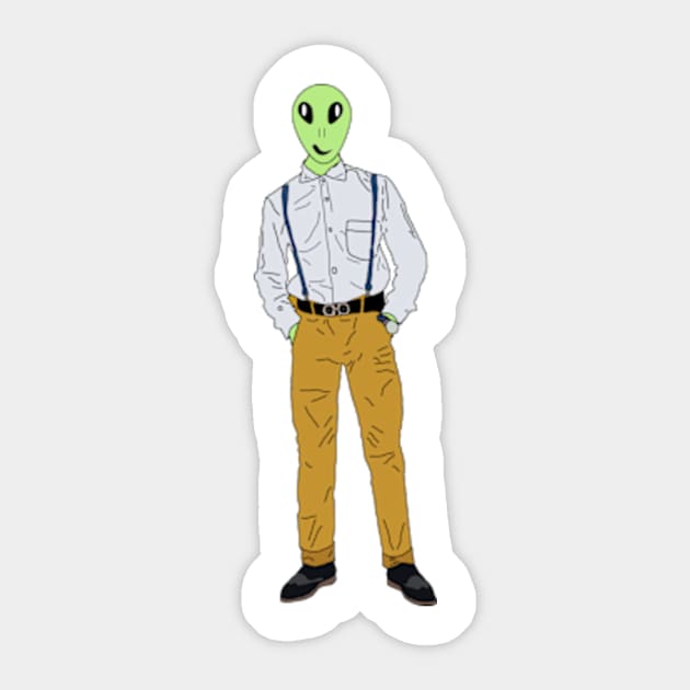 elegant green man - Green Man - Sticker | TeePublic
