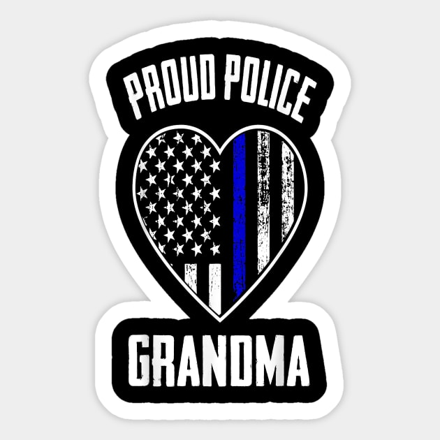 Proud police grandma - Grandma - Sticker | TeePublic