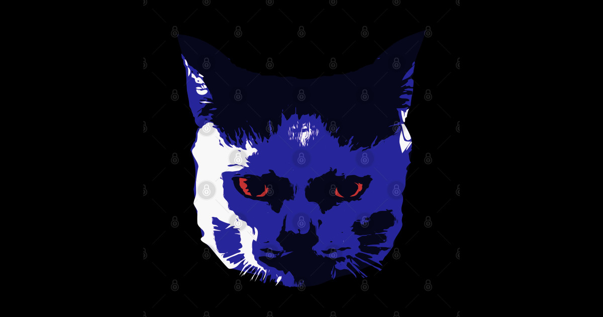 Purple Devil Cat - Cat - Sticker | TeePublic