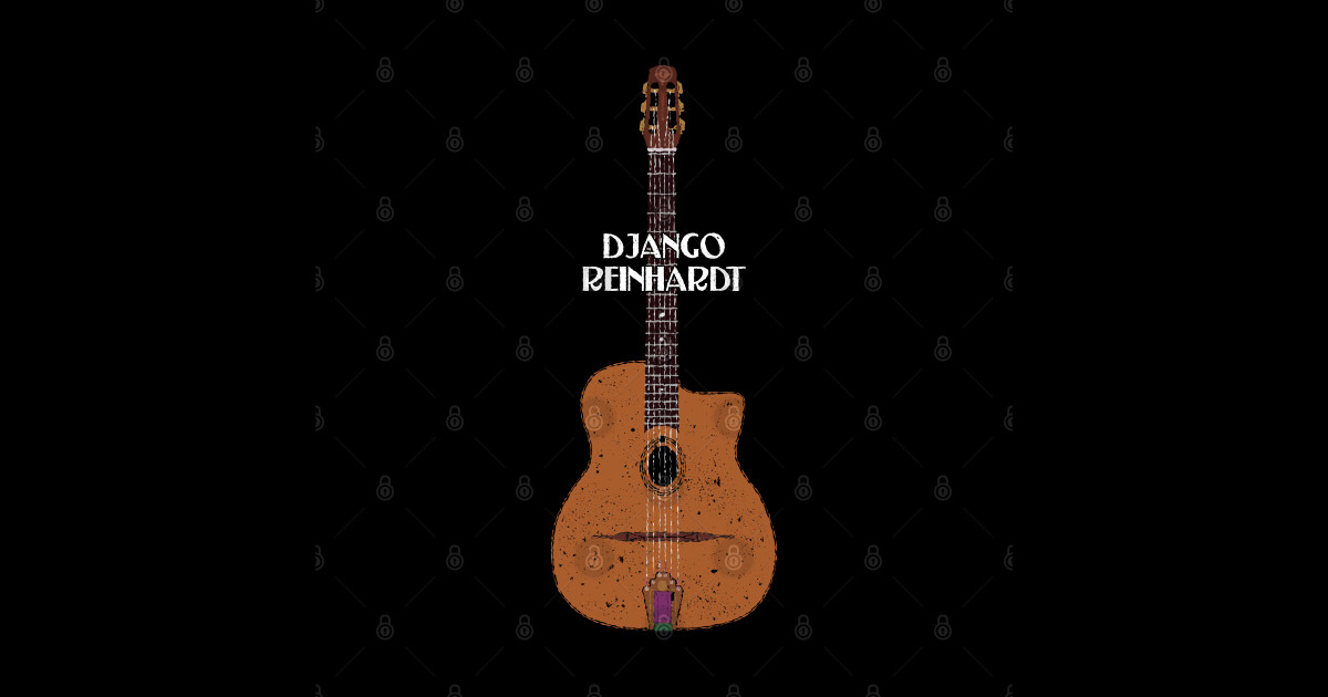 Django Reinhardt Gypsy Jazz Guitar - Gypsy Jazz - Sticker | TeePublic