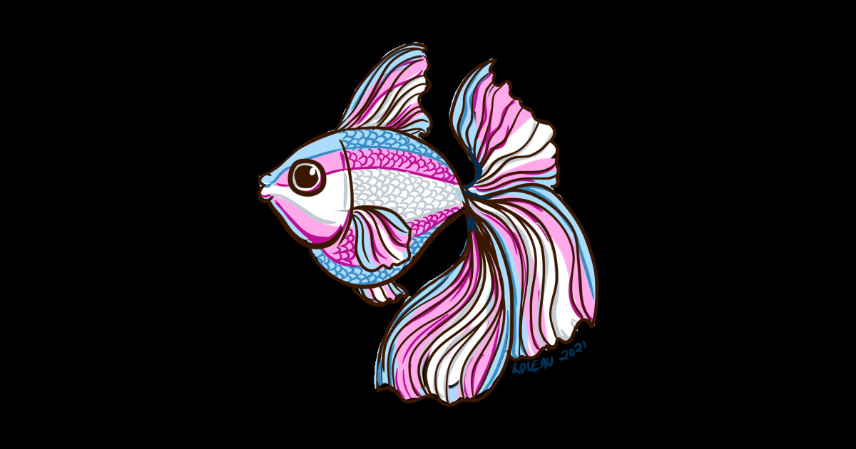 Trans Pride fishy - Trans - Sticker | TeePublic