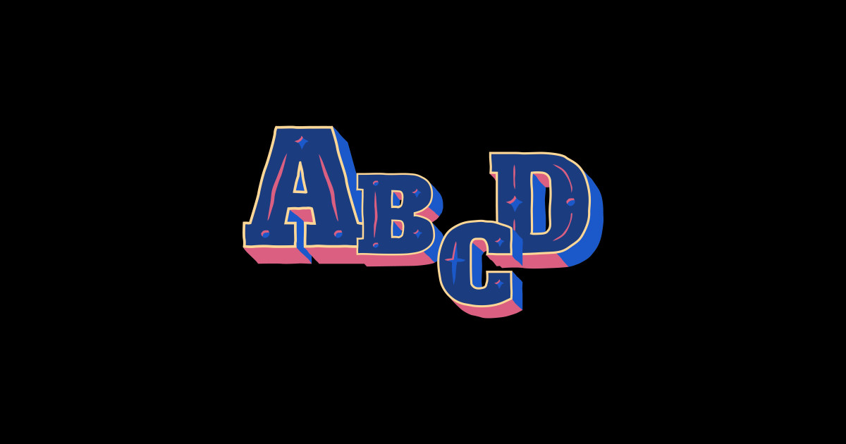ABCD School. ABCD. A B C D Letters - Abcd - Magnet | TeePublic
