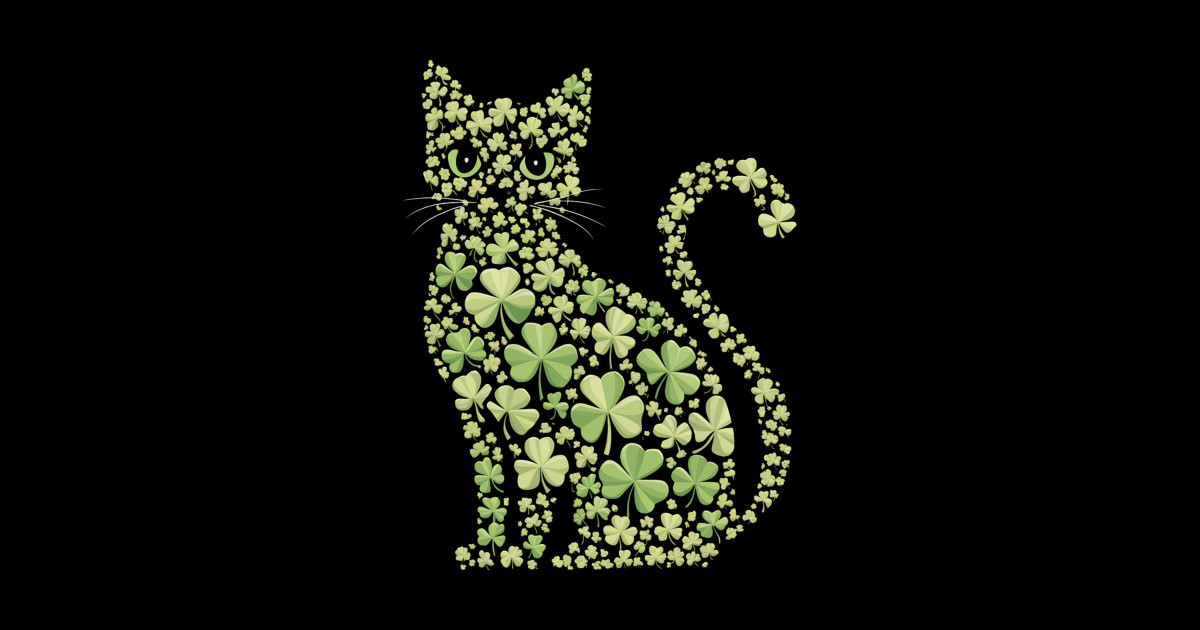 Shamrock Cat St Patricks Day - Shamrock Cat St Patricks Day - Posters ...