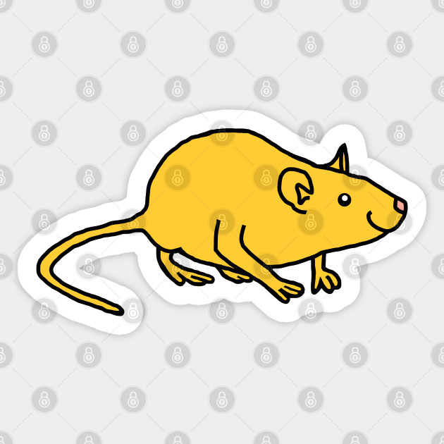 Yellow Rat - Yellow - Sticker | TeePublic