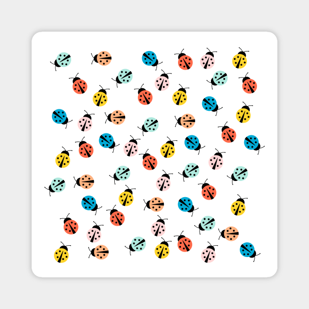 Colorful Ladybird Pattern - Colorful Ladybird - Magnet | TeePublic