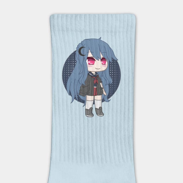 Gacha Life - Cute School Girl in uniform - Gacha Life - Socks | TeePublic