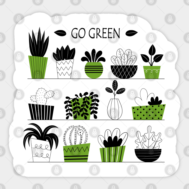 Go green - Eco Friendly - Sticker | TeePublic