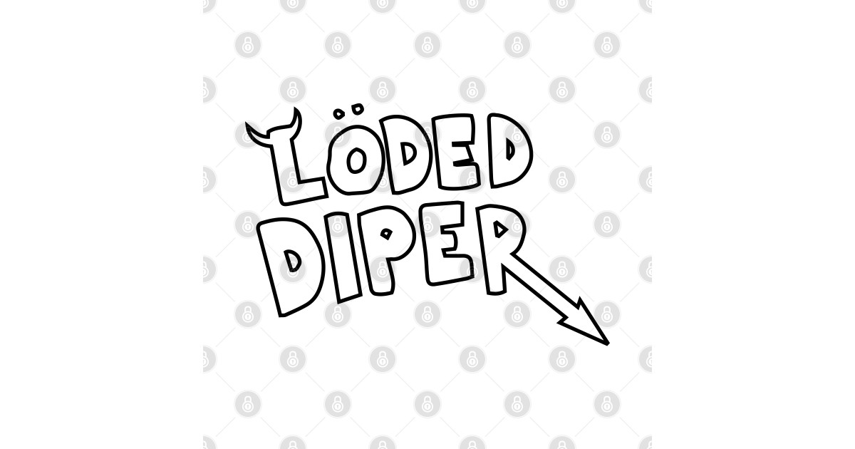 Loaded Diaper Outline - Loaded Diaper - T-Shirt | TeePublic