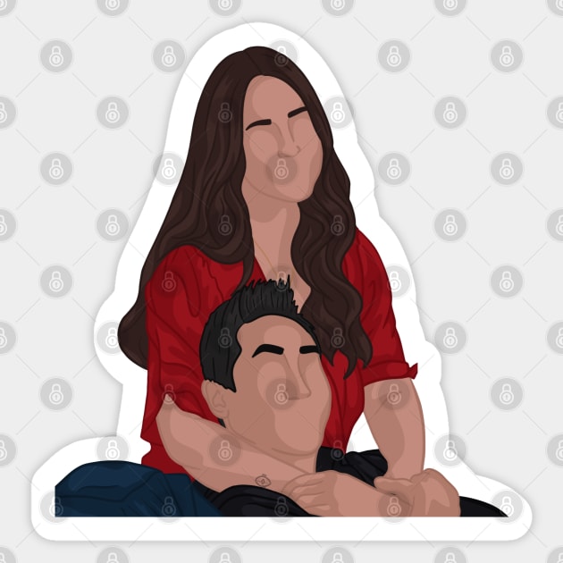 Chimney Han & Maddie Buckley | 911 - Evan Buck Buckley - Sticker ...