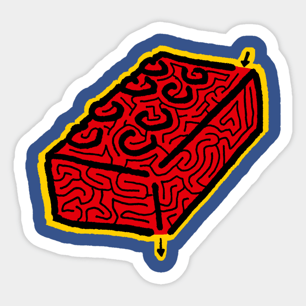 Brick Block Maze - Maze - Sticker | TeePublic