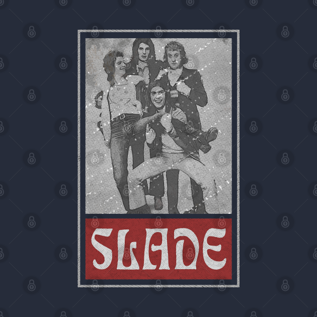 Slade 70s Retro Style Banner Fan Art - Slade - T-Shirt | TeePublic
