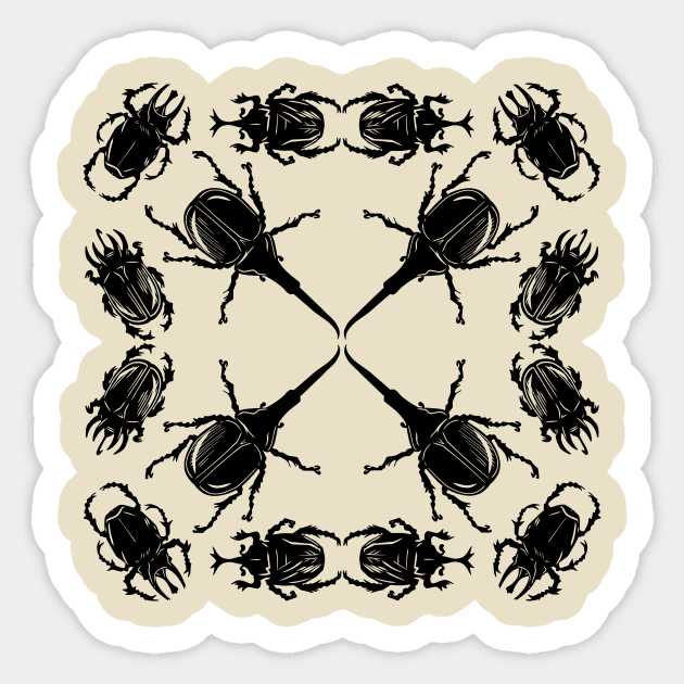 Beetle print 1 - Beetle - Sticker | TeePublic