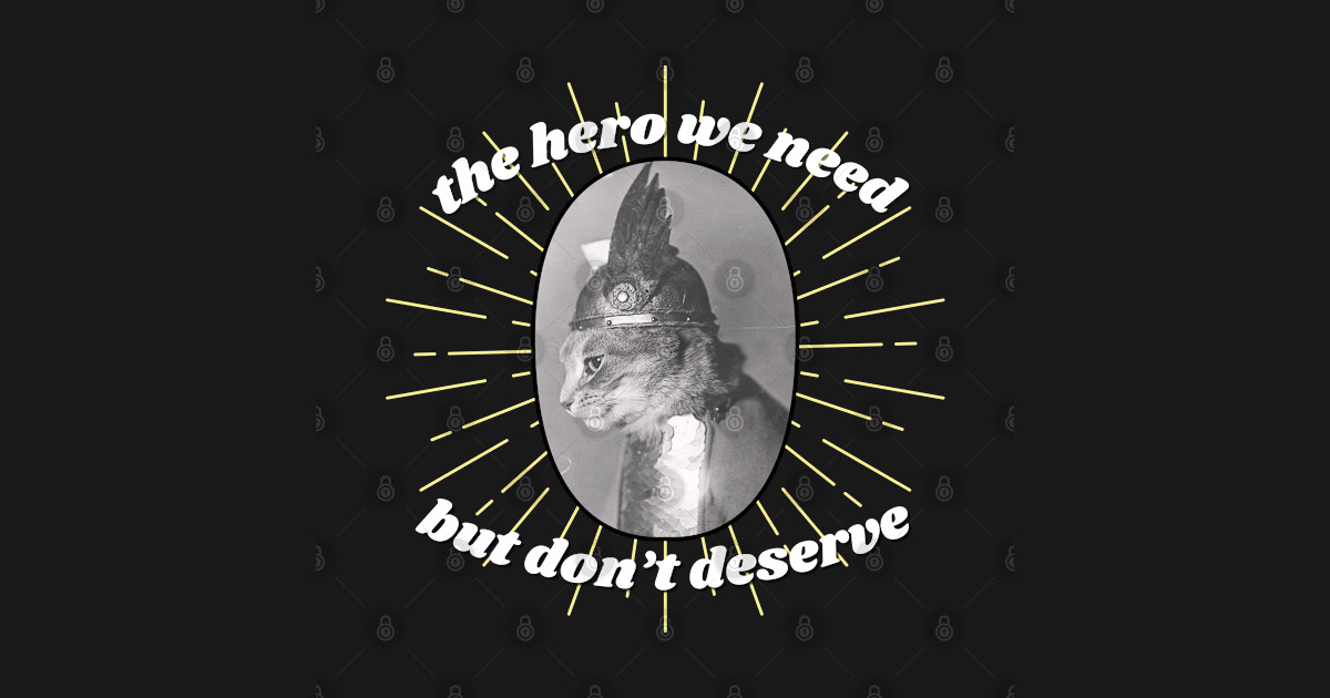 The Hero We Need But Don't Deserve Cute Viking Cat - The Hero We Need But Dont Deserve - T-Shirt ...