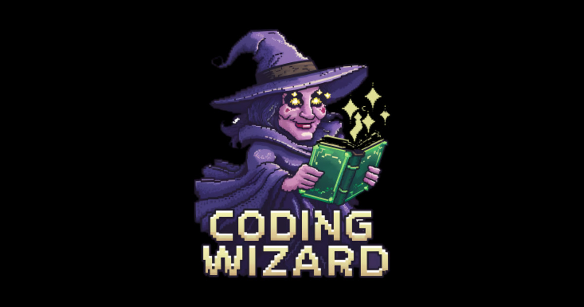 Coding-Wizard-Pixel-Art - Coder Humor - Posters and Art Prints | TeePublic