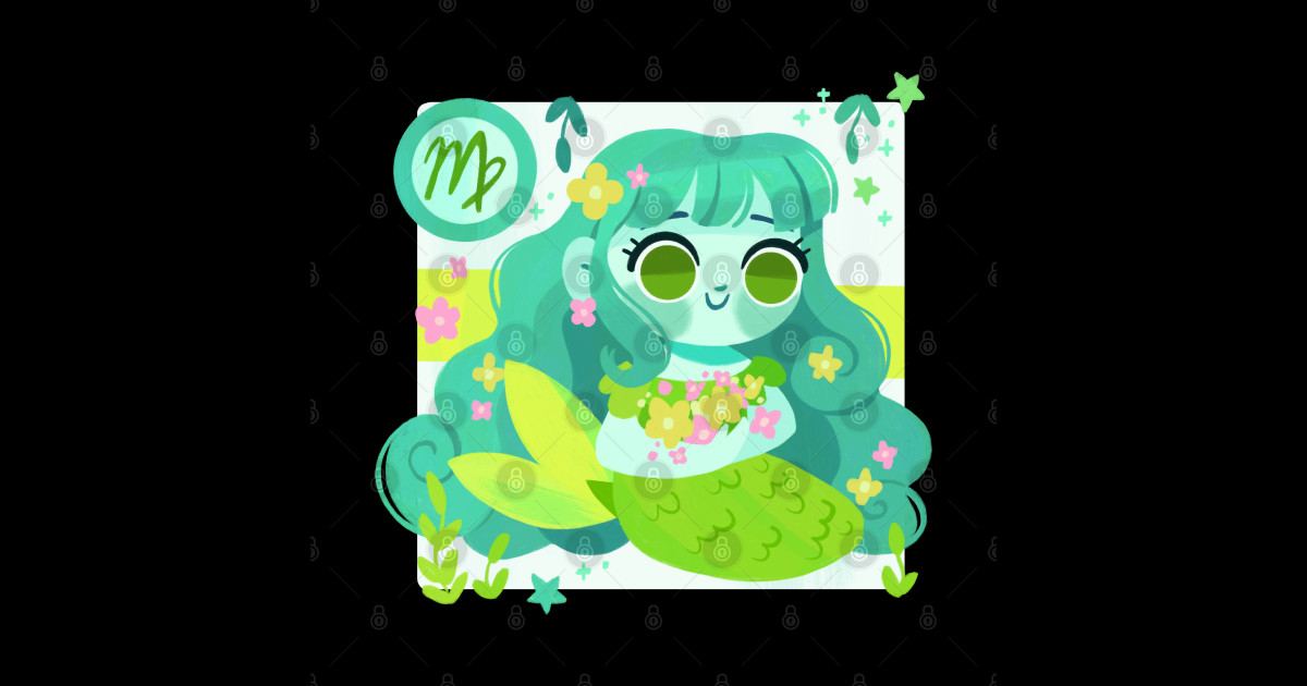 Virgo Mermaid - Virgo - Sticker | TeePublic