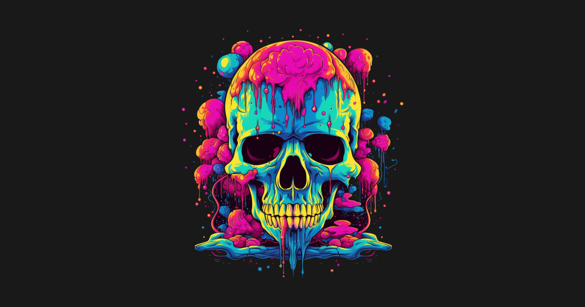 Psychedelic Skull LSD Trip - Skull - T-Shirt | TeePublic