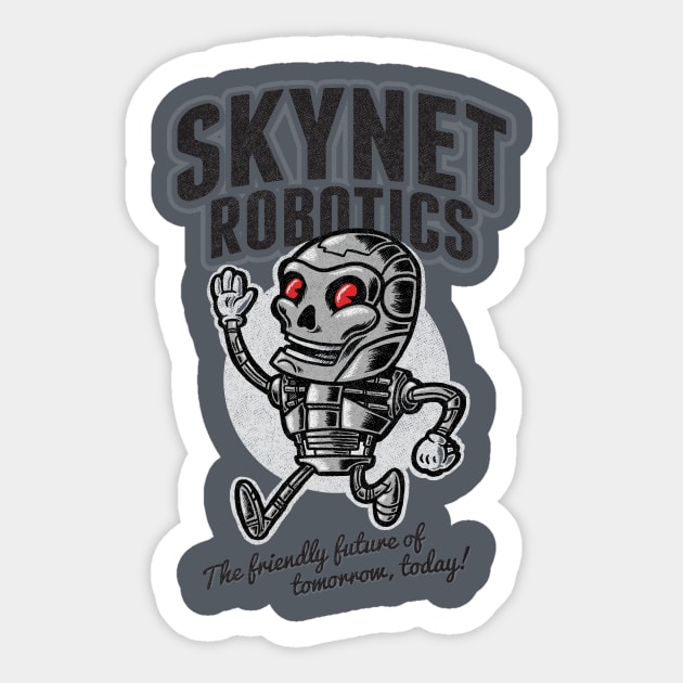 The Friendly Future - Terminator - Sticker | TeePublic