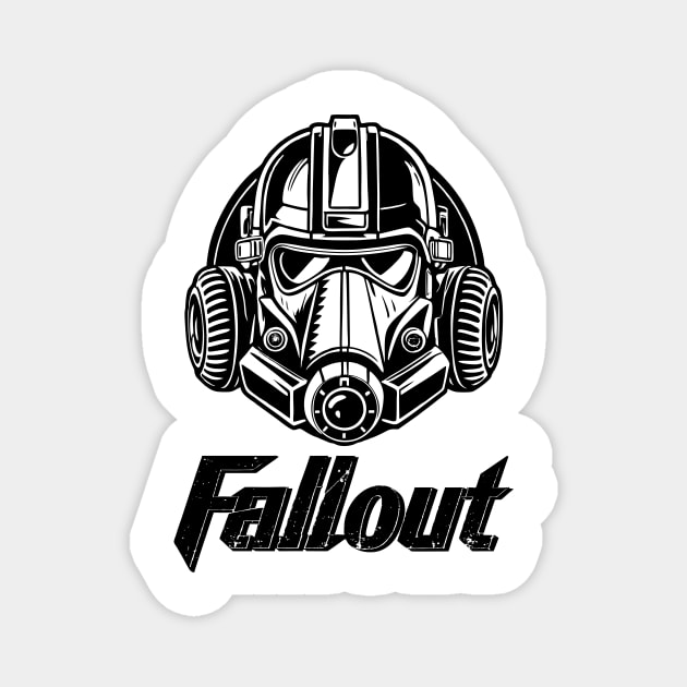 Silhouette Fallout Helmet - Silhouette Fallout Helmet - Magnet | TeePublic