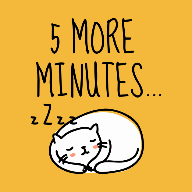 5 more minutes sleep - Cat - Long Sleeve T-Shirt | TeePublic