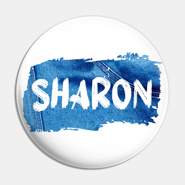 SHARON name label-SHARON jeans pattern-Pop art fashion-modern brush ...