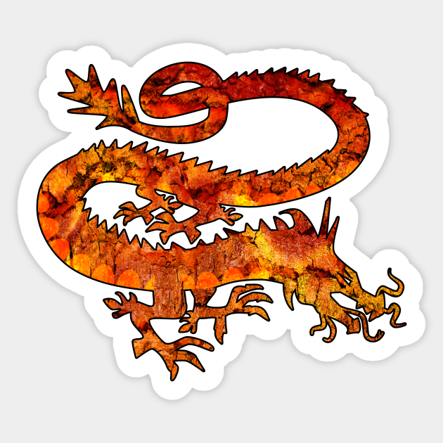Fire Dragon - Dragon - Sticker | TeePublic