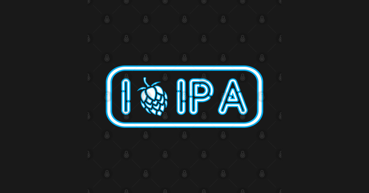 I Love IPA Blue Neon Sign - Beer Hops Neon - T-Shirt | TeePublic