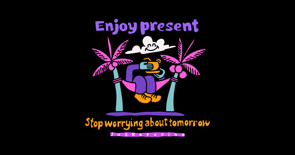 Enjoy Present - Beach Life - Sticker | TeePublic