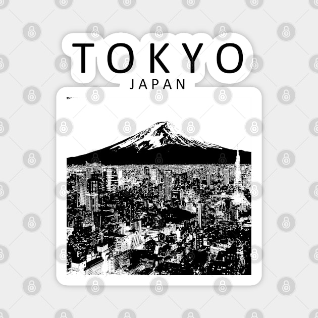 Tokyo - Mount Fuji - Tokyo - Magnet | TeePublic