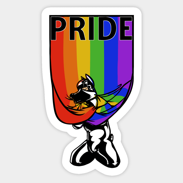 Puppy Rainbow pride - Pride - Sticker | TeePublic