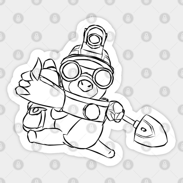 Molediver Thumbs Up - Tft - Sticker | TeePublic