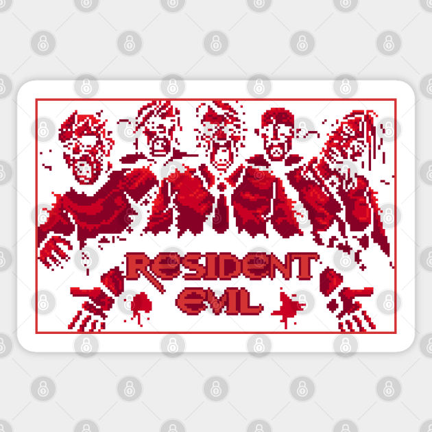 Resident Evil Pixel Art - Resident Evil - Sticker | TeePublic