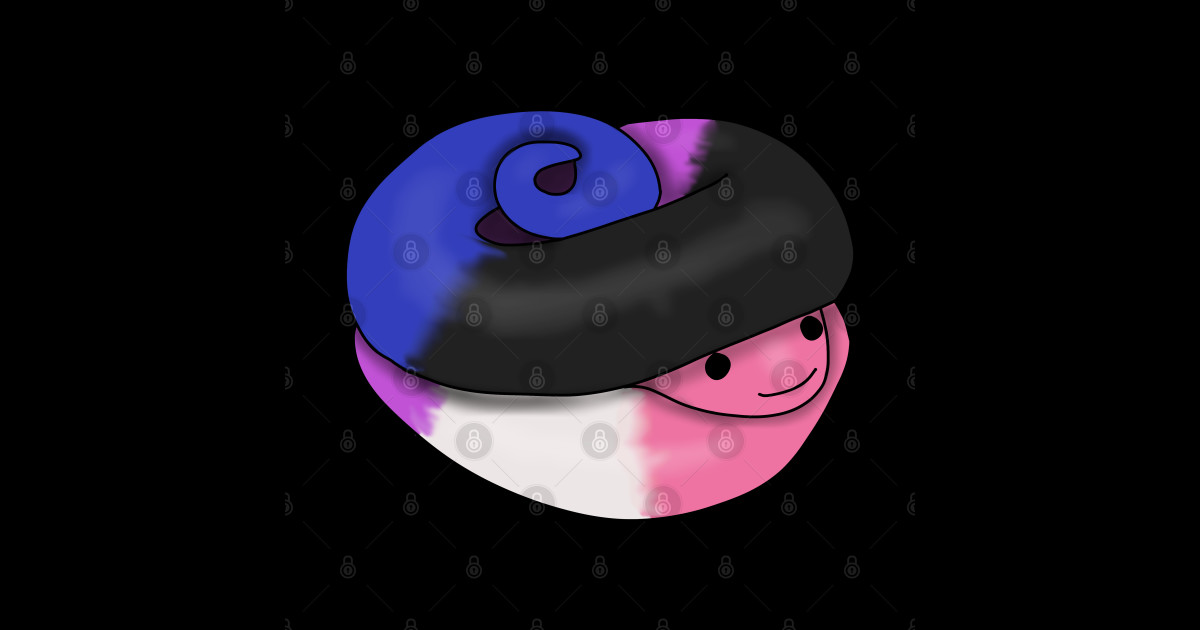 Genderfluid Snake - Genderfluid - Sticker | TeePublic