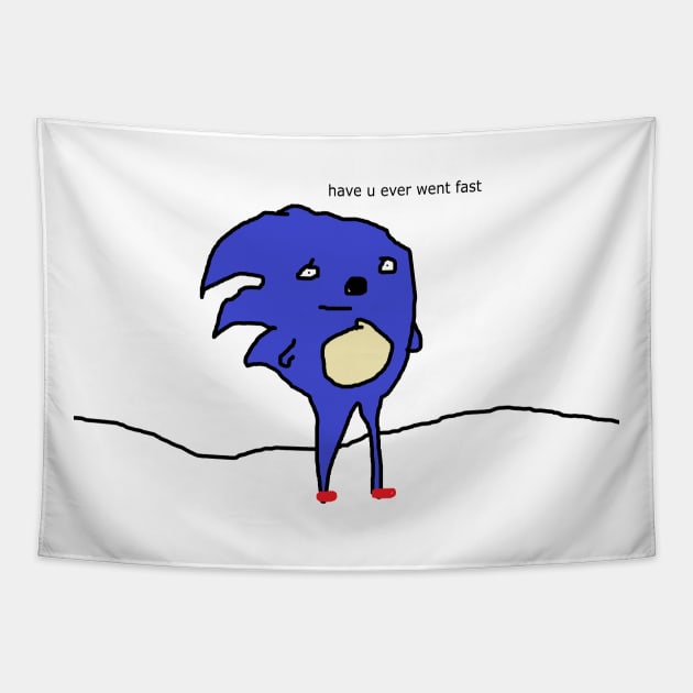 sanic hegehog meme [Sonic Parody] - Sanic - Tapestry | TeePublic