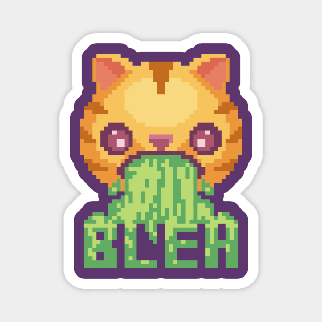 Blehh Cat Pixel Art – Funny Bleh Emoji Meme - Bleh - Magnet | TeePublic