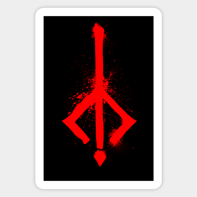 Bloody Rune - Norse Runes - Sticker | TeePublic