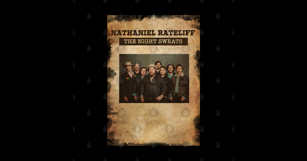 Vintage Old Paper 80s Style Nathaniel Rateliff and The Night Sweats ...