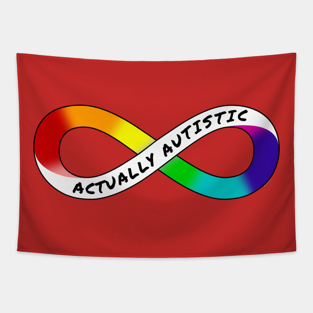Actually Autistic - Rainbow Infinity Symbol for Neurodiversity ...