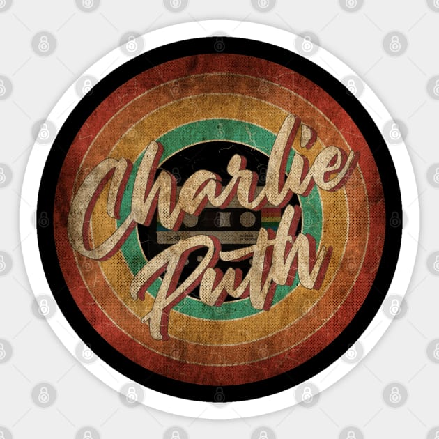 Charlie Puth Vintage Circle Art - Charlie Puth - Sticker | TeePublic