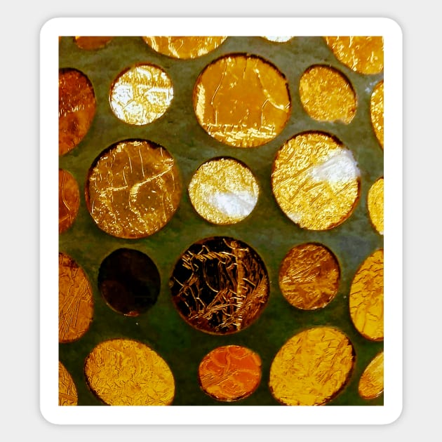 Photographic Image of Gold Coins - Gold - Sticker | TeePublic