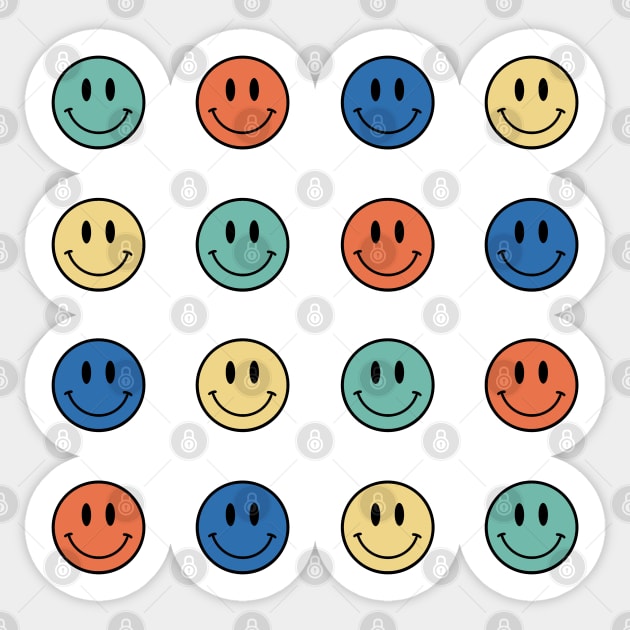 Mini Smiley Faces Bundle - Summer 2022 Color Palette - Smiley - Sticker ...