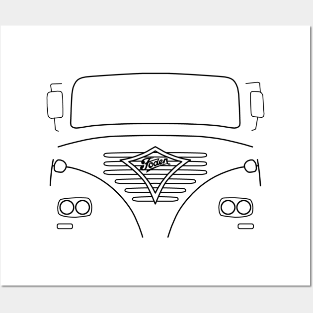 Foden classic lorry outline (black) - Foden - Posters and Art Prints ...