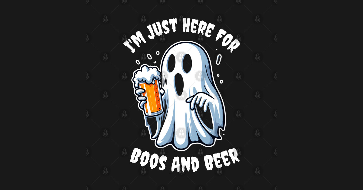 Ghost drinking beer - Beer - T-Shirt | TeePublic