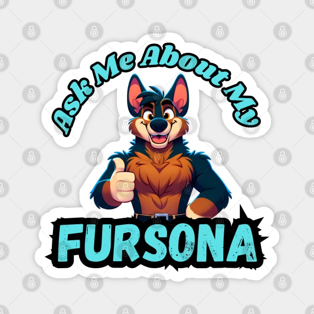 Ask Me About My Doberman Fursona Furry Art - Furry - Magnet | TeePublic