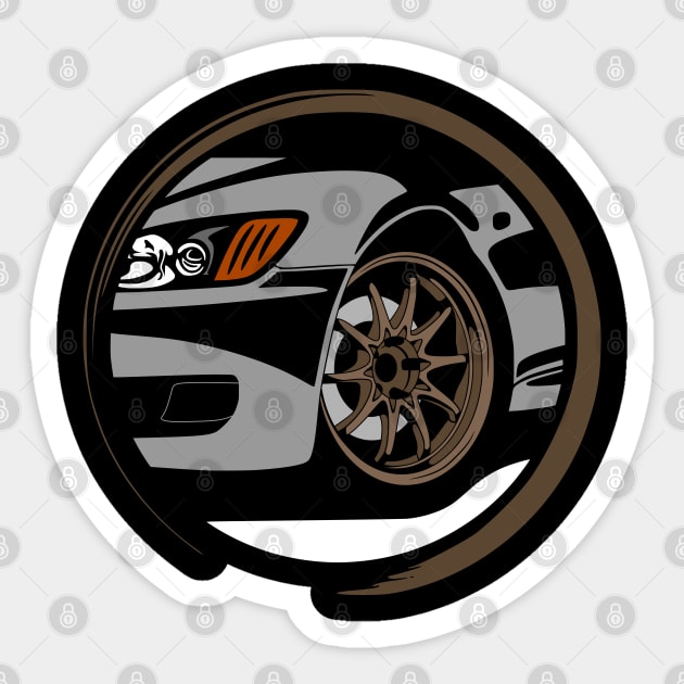 JDM Honda S2000 with Volk rays CE28 wheel - Jdm - Sticker | TeePublic