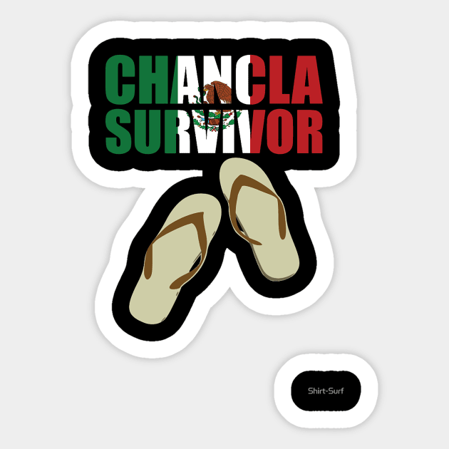 Chancla Survivor retro - Chancla Survivor - Sticker | TeePublic