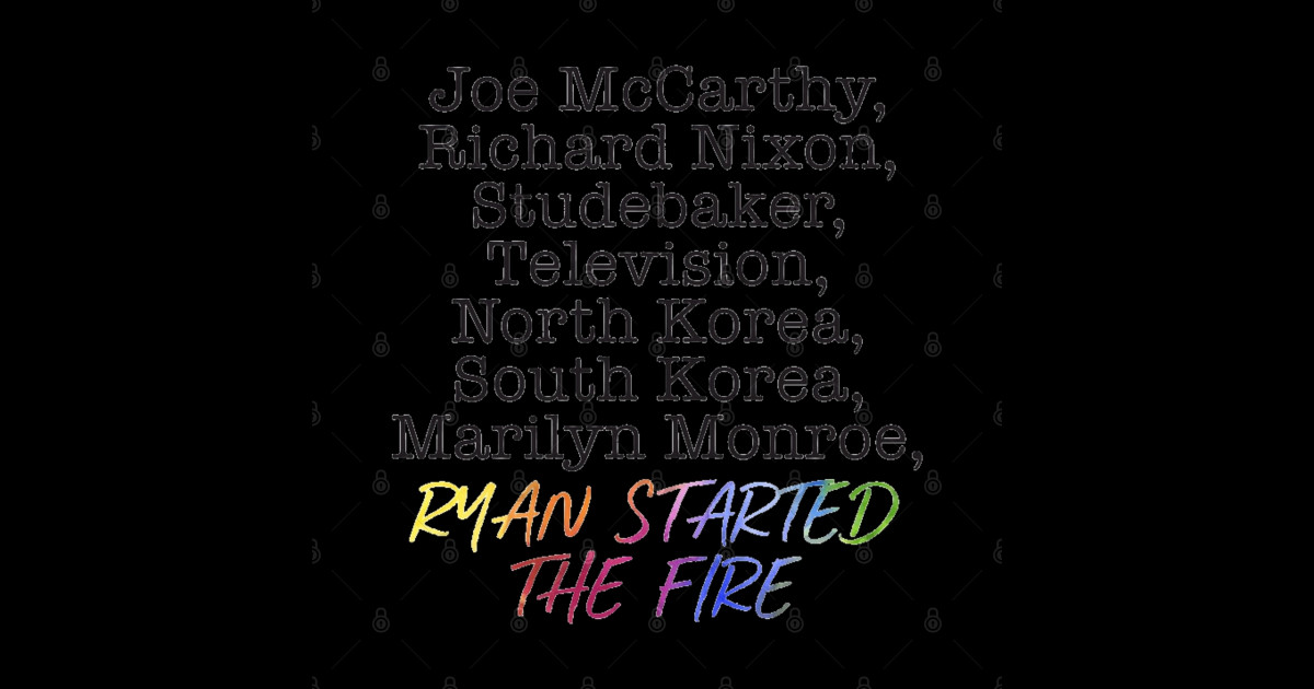 “Ryan Started The Fire” - The Office Usa - Sticker | TeePublic
