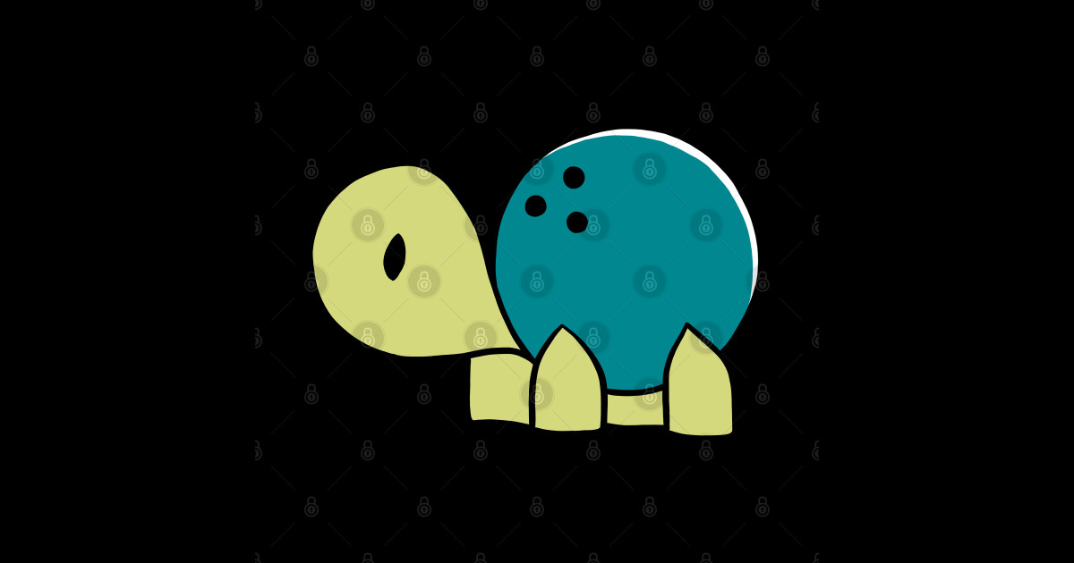 Bowling turtle - Turtle - Sticker | TeePublic