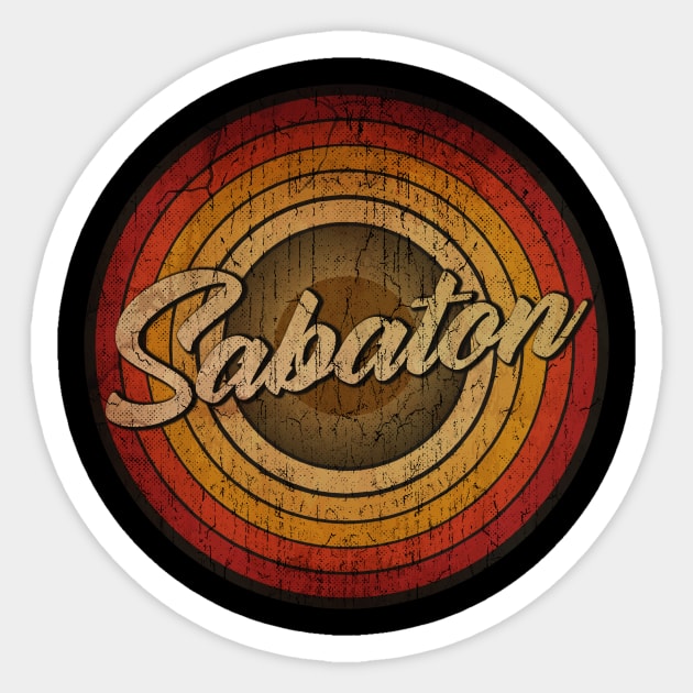 arjunthemaniac, circle retro faded Sabaton - Retro Sabaton - Sticker ...